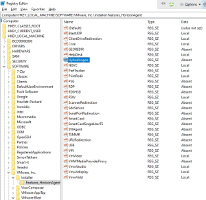 Determining Features Installed in the Horizon Agent or Windows Client ...
