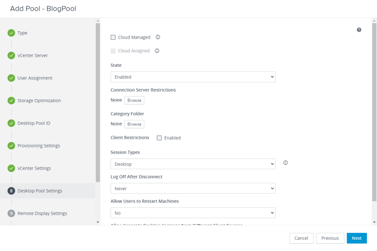 Horizon 8.0 Part 9: Creating Your First Desktop Pool | The Virtual Horizon